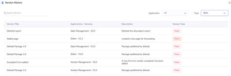Version History Zoho Creator Help