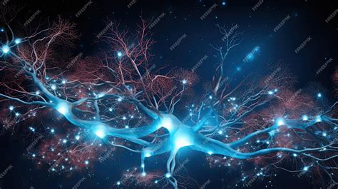 Premium Photo Glowing Neural Tree In Cosmic Night
