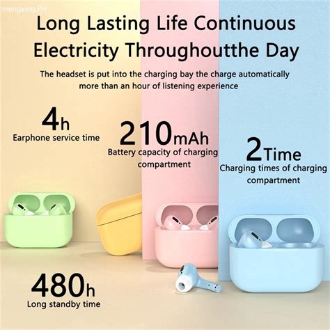 TWS Bluetooth Earphones Pro 3 Touch Wireless Bluetooth Earphones With Microphone Shopee Singapore