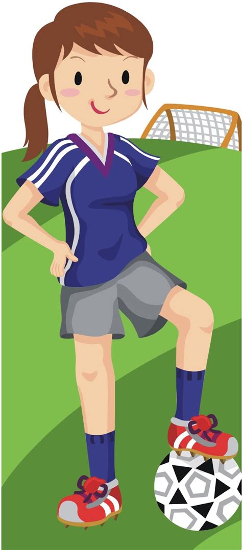 Soccer Girl Drawing Free Image Download