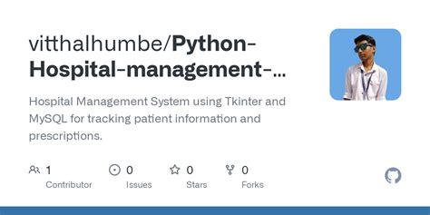 Github Vitthalhumbe Python Hospital Management System Hospital