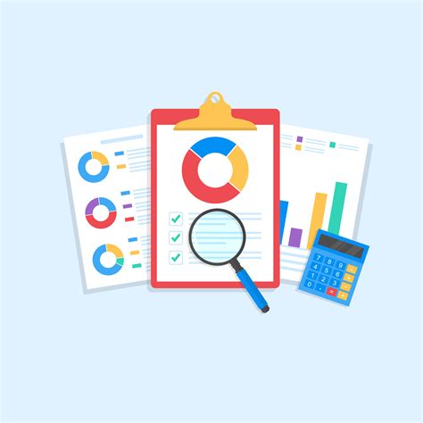 Clipboard Audit Research Vectors Icon Financial Report Data Analysis