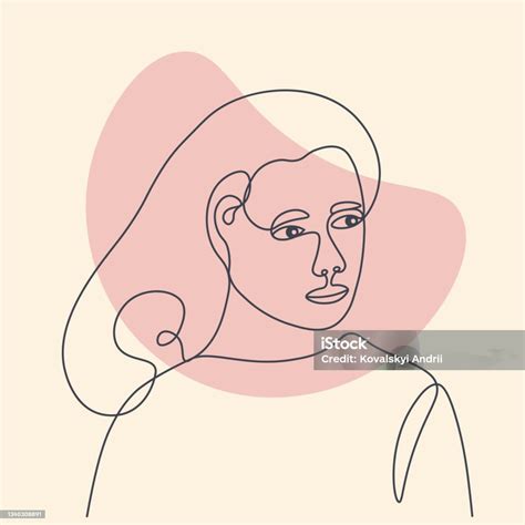 최소한의 여성 얼굴추상 포스터 한 줄 그리기 스타일입니다 초상화 미니멀 한 스타일 뷰티 컨셉 티셔츠 프린트 엽서 포스터 벡터