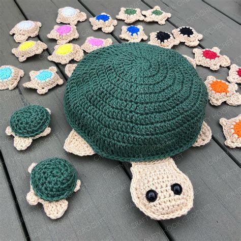 Turtle Memory Game Pattern English Pdf Original Pattern By Crochet Etsy