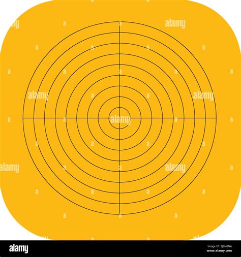 Polar Circular Grid Mesh Pie Chart Graph Element Stock Vector Illustration Clip Art
