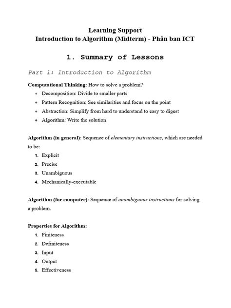 Midterm Algorithm Pdf