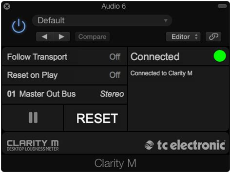 Clarity M Plug In By Tc Electronic Loudness Meter Plugin Vst Vst3 Audio Unit Aax