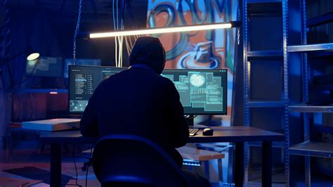 Hacker Coming In Secret Base To Use Bugs Stock Footage Sbv 349336059
