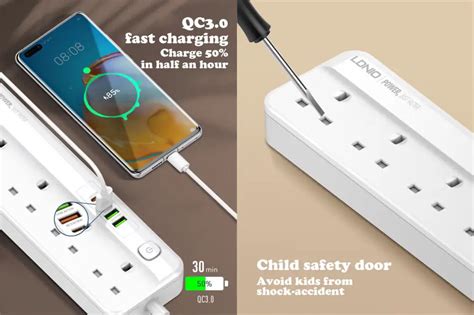 LDNIO SK5493 Extension Socket 10A Electric Outlets Power Strip