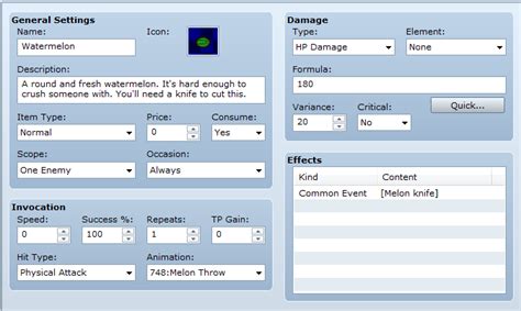 Item Useable Both In Menu And Battle But Common Event Runs Only In