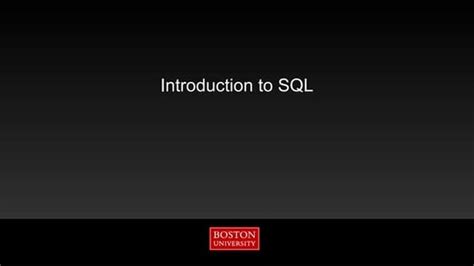 Introduction To Sql Pptx