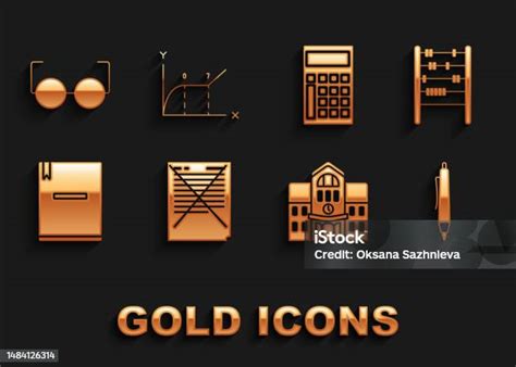 오답 설문 조사 주판 펜 학교 건물 노트북 계산기 안경 및 파이 차트 인포그래픽 아이콘으로 시험지를 설정합니다 벡터 건축에 대한