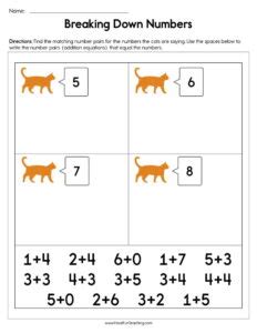Breaking Down Numbers Worksheet Have Fun Teaching