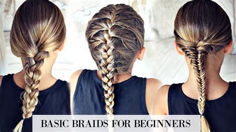 Easy Basic Braids For Beginners Tutorial Youtube