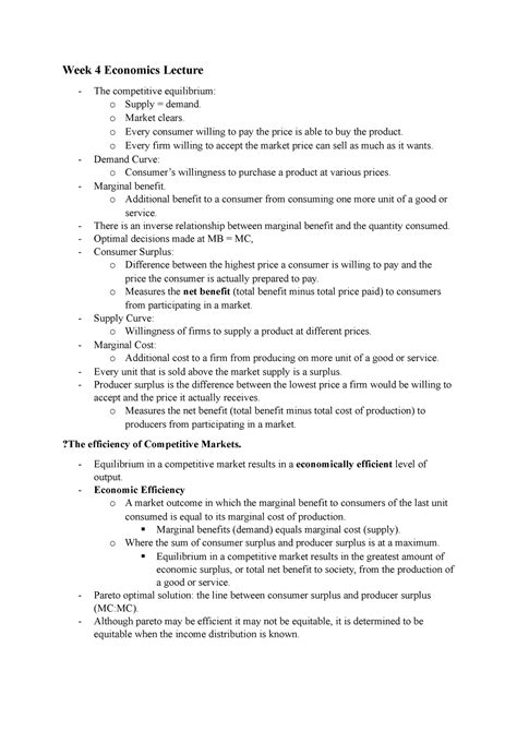 Week Economics Lecture BSB Marketing QUT StuDocu