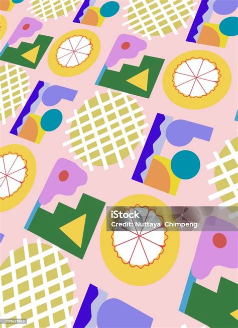 Cute Colorful Objects Designs Stock Illustration Download Image Now Abstract Art