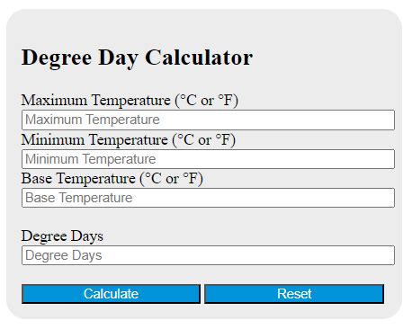 Degree Day Calculator Calculator Academy