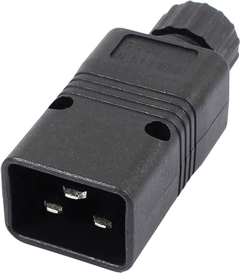 Sourcingmap Iec 320 C20 Rewirable Connector 16a20a 250v Black Male