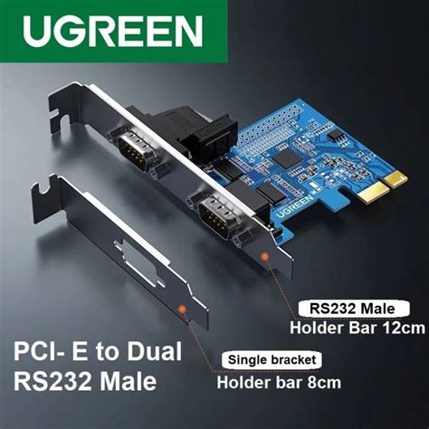 Malaysia Ugreen 80116 Pcie To Rs232 Dual Serial Port Adapter Card For
