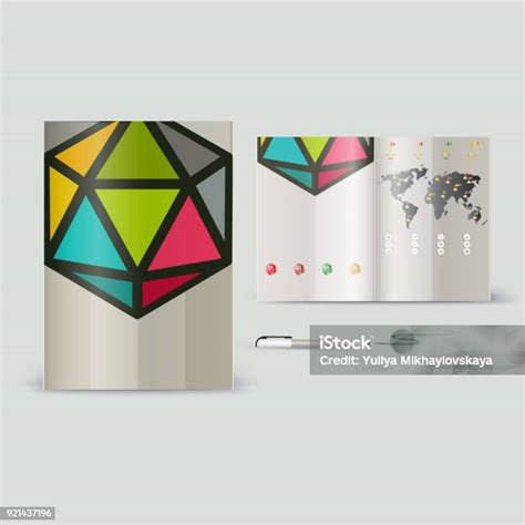 색 요소와 기업 책자 프로 모션 템플릿입니다 광고 보고서 또는 지침에 대 한 벡터 회사 Brichure 비즈니스 스타일 추상적인 패턴 테마 일러스트 편지지 서식 파일입니다