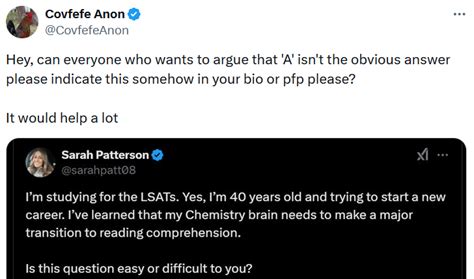 This Lsat Reading Comprehension Question Has X Users Fighting Over The