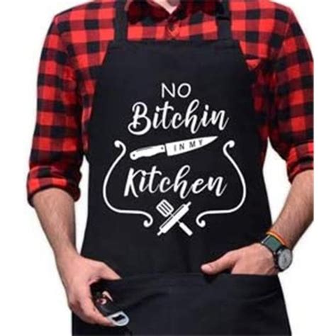 Other Funny Apron Bbq Apron No Bitchin In My Kitchen Cooking Apron
