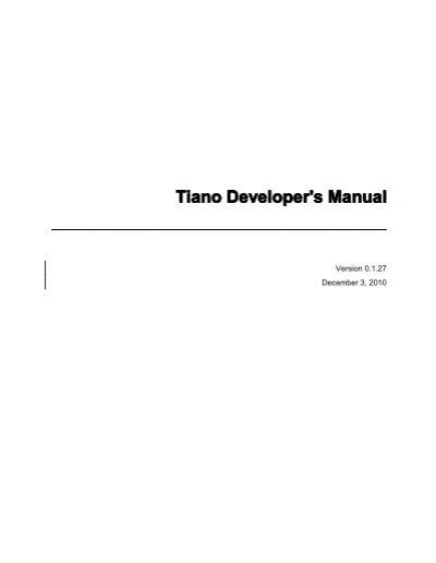 Tiano Developer S Manual Firmware Encoding Index