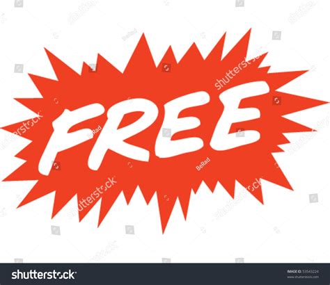 Free Sign Stock Vector 53543224 Shutterstock
