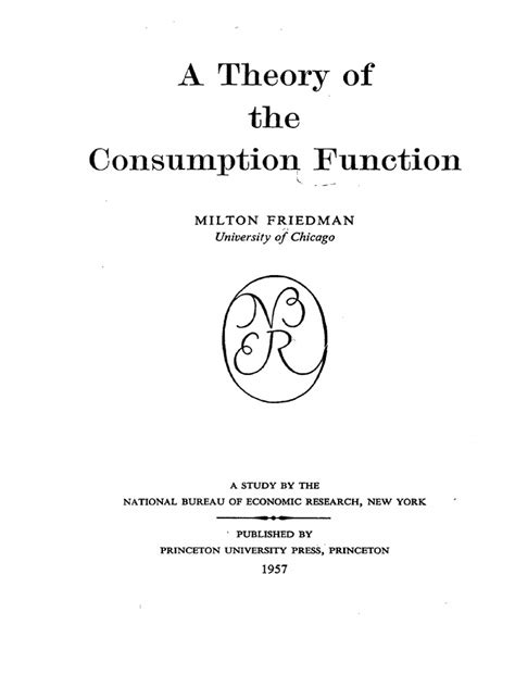 Atheoryoftheconsumptionfunction Pdf Consumption Economics