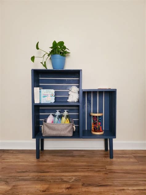 Diy Nursery Shelf With Wooden Crates