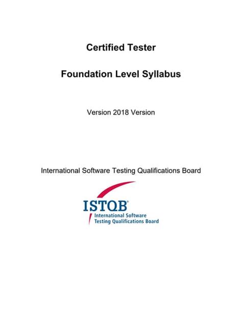 Istqb Foundation Level Testing Topics Pdf
