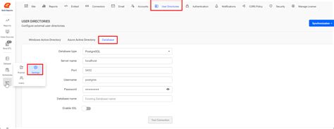Configure Database Settings Report Server Syncfusion