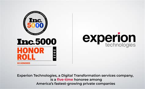 experion technologies gets listed in the prestigious inc 5000 ranking odisha age