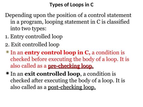 Programs In C Based On Looping Statements Ppt