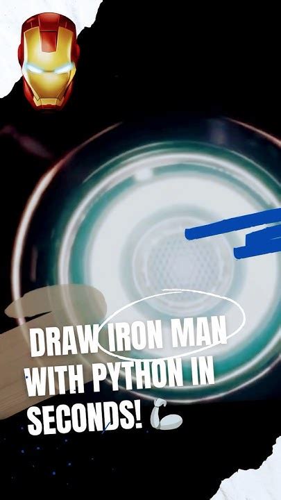 draw iron man with python in seconds 🦾 python ironman coding
