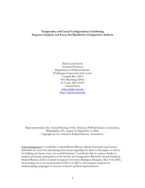 Pdf Temporality And Causal Configurations Combining Sequence Analysis And Fuzzy Set