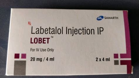 Liquid Labetalol 20mg Injection Ip 20mg 4ml For Iv Use Only At Best
