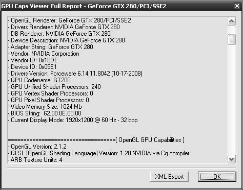 GPU Caps Viewer Graphics Card And GPU Information Utility OpenGL