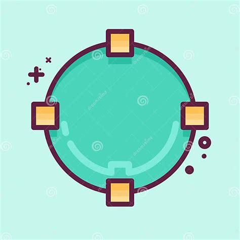 Icon Draw Circle Related To Graphic Design Tools Symbol Mbe Style Simple Design Editable