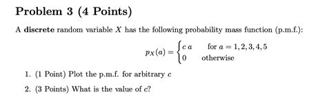 Solved A Discrete Random Variable X Has The Following