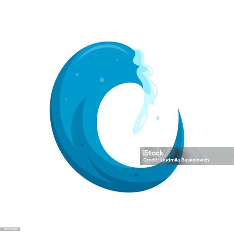 서핑 웨이브 로고 흰색 배경에서 고립 된 티나미 폭풍 파도 벡터 일러스트레이션 물이 튀는에 대한 스톡 벡터 아트 및 기타 이미지 물이 튀는 벡터 분무 Istock