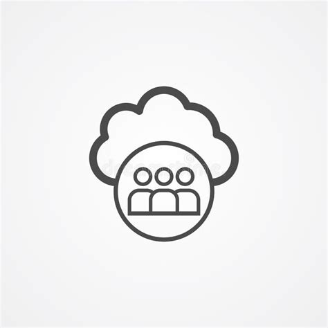 Cloud Computing Vector Icon Sign Symbol Stock Vector Illustration Of