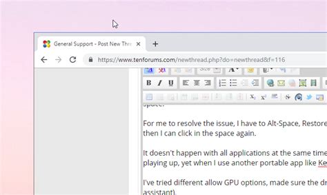 Un Clickable Window On Desktop During Full Screen Windows 10 Forums