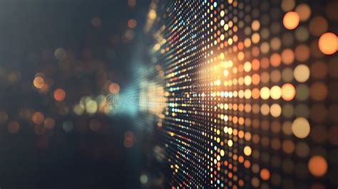 Sleek Floating Dot Chart With Softly Glowing Dots In Multiple Hues Hovering In Air With A