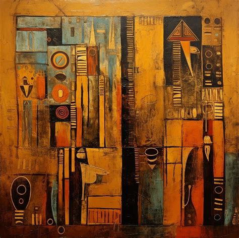 Egyptian Hieroglyphics Abstract Artwork Etsy