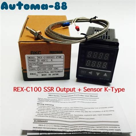 Jual Thermostat PID Controller Rex C100 SSR Output Thermocouple Sensor Shopee Indonesia