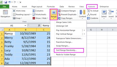 How To Shuffle Rows Columns A Range Of Cells In Excel