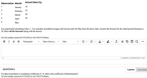 Solved Use Exponential Smoothing With α 2 To Calculate