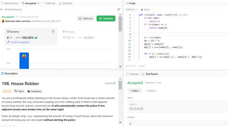 399daysofcodechallenge Houserobber Dynamicprogramming Optimization Leetcodechallenge