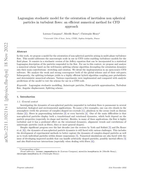 Lagrangian Stochastic Model For The Orientation Of Inertialess Non